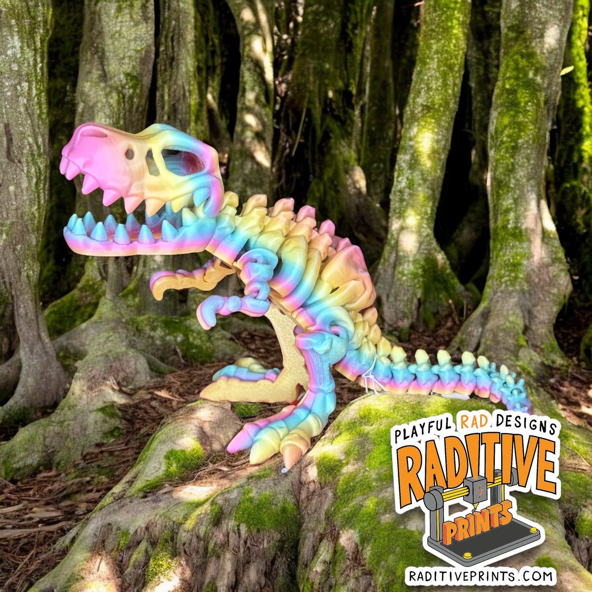 T-Rex Flexi Dino Skeleton Model – Raditive Prints