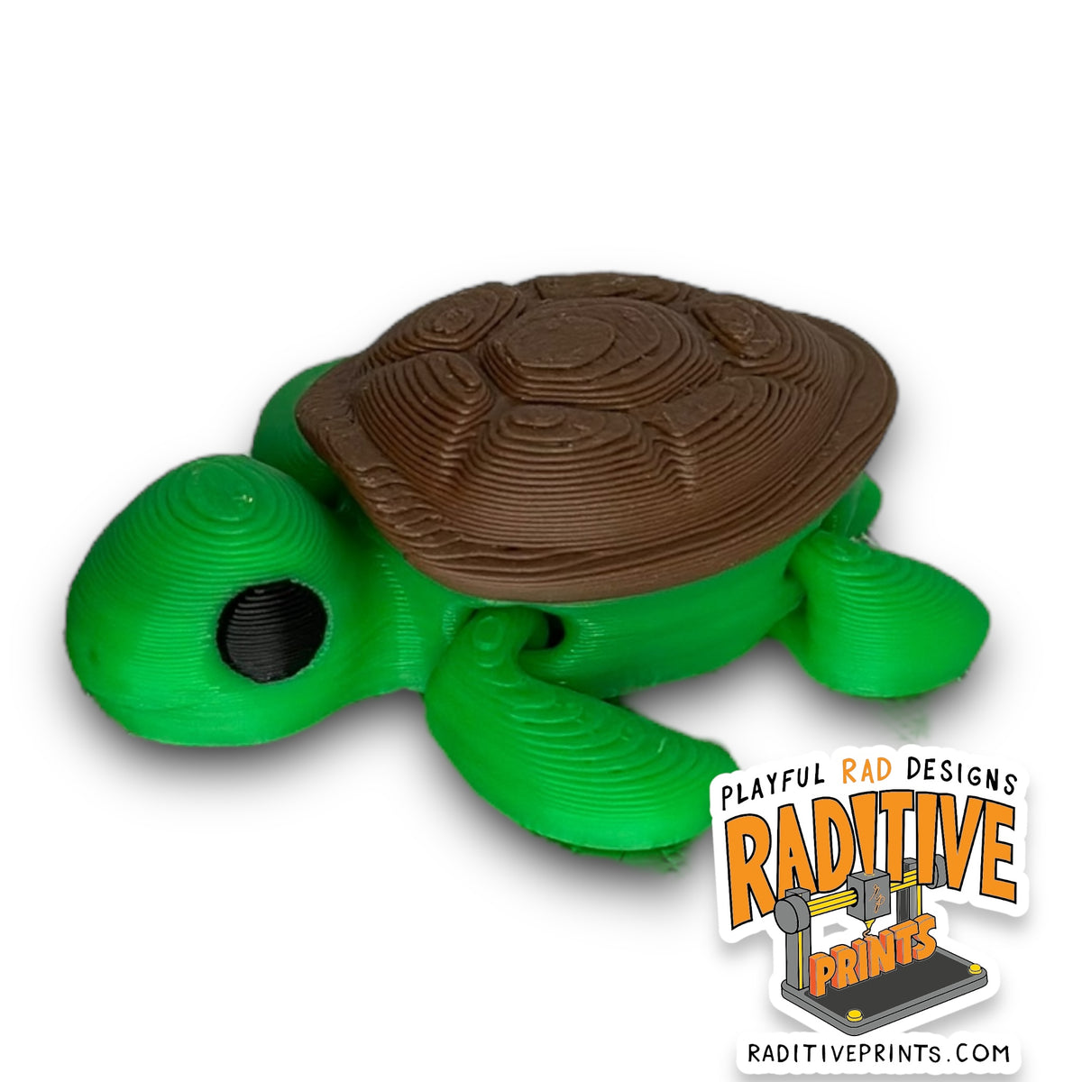 3D Printed Mini Turtle Fidget – Raditive Prints