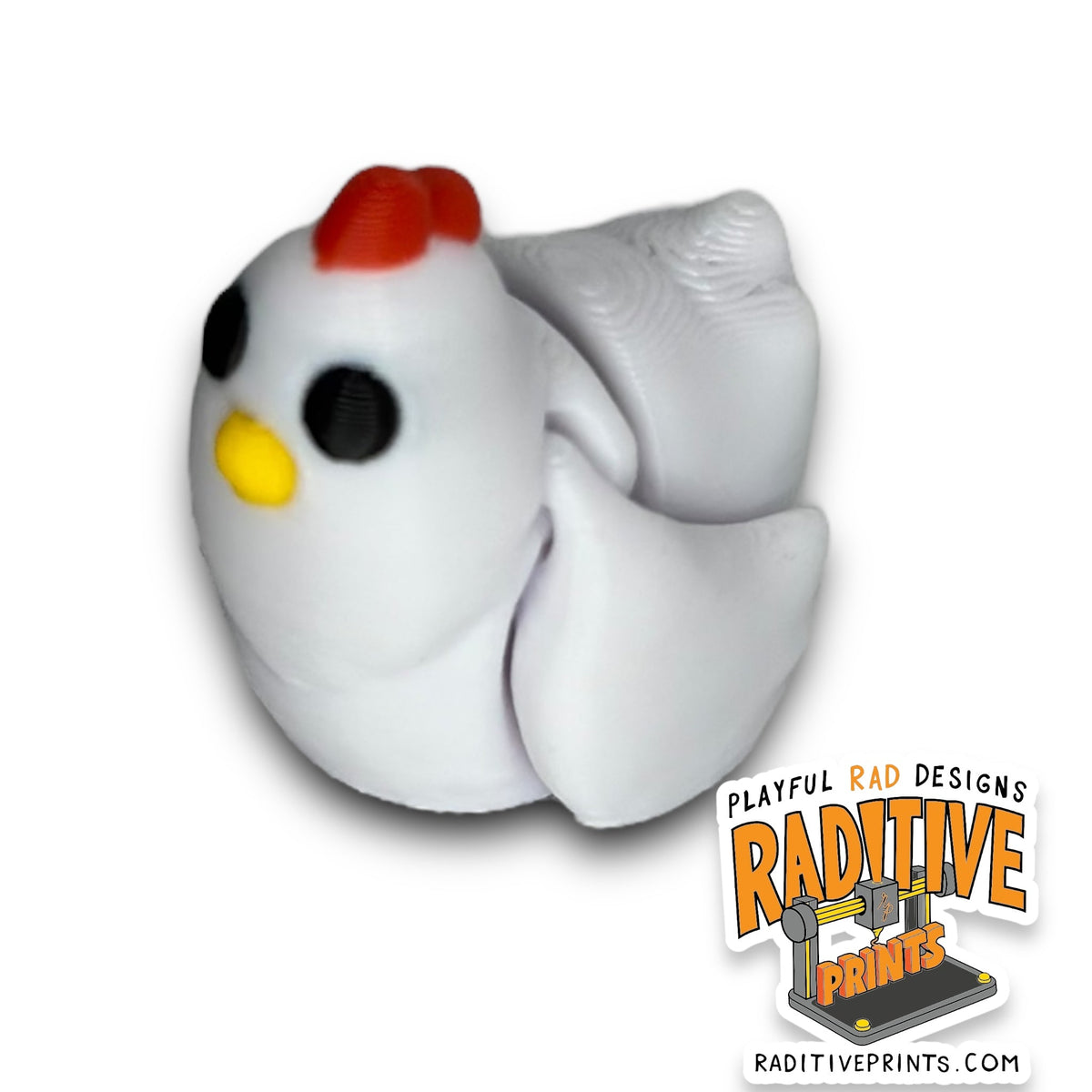 Cute 3D Printed Mini Chicken Fidget – Raditive Prints