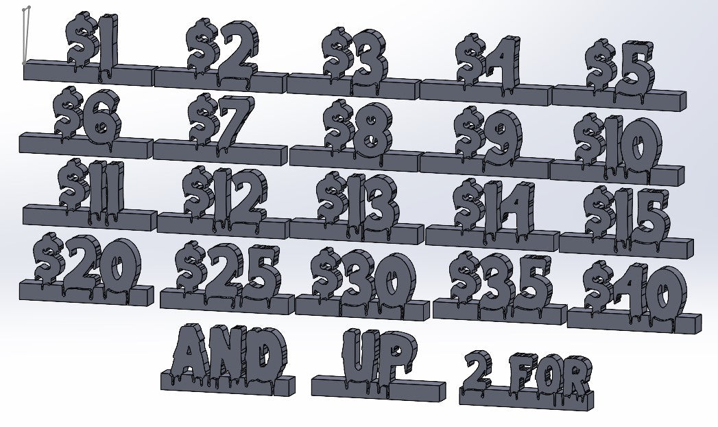 SPOOOOOOKY Display Price Blocks (3D PRINTING DIGITAL DOWNLOAD ...